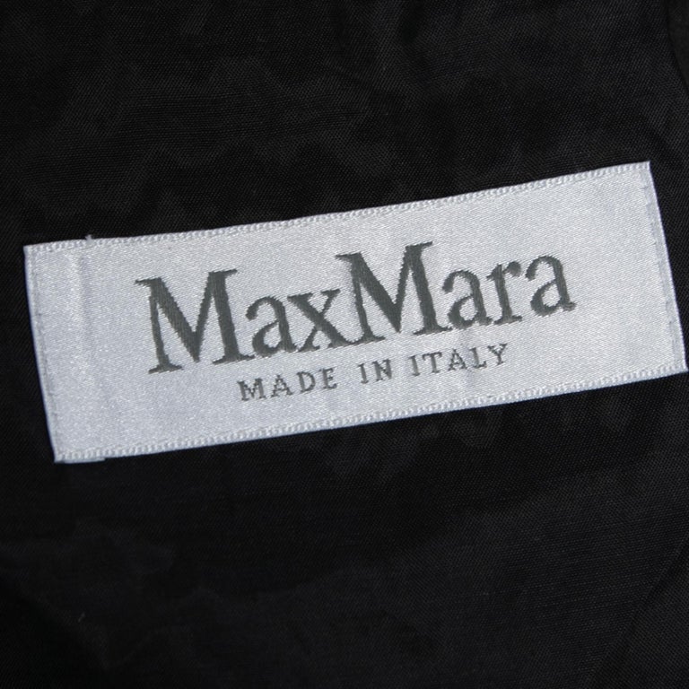 Max Mara Black Polka Dot Printed Ramie Single Breasted Blazer M For ...