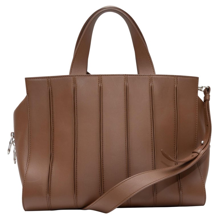 Max Mara Brown Leather Handbag For Sale at 1stDibs