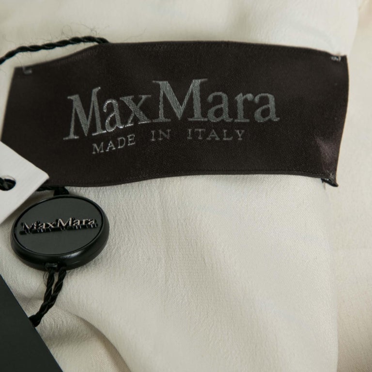 Max Mara Gold Lurex Patterned Silk V-Neck Gathered Maxi Dress S For ...