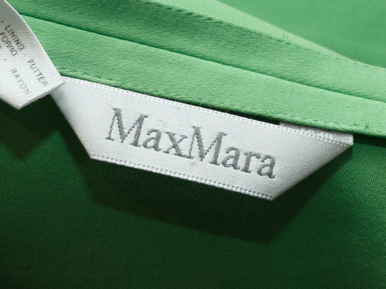 Max Mara Green Double-Breasted Jacket For Sale at 1stDibs