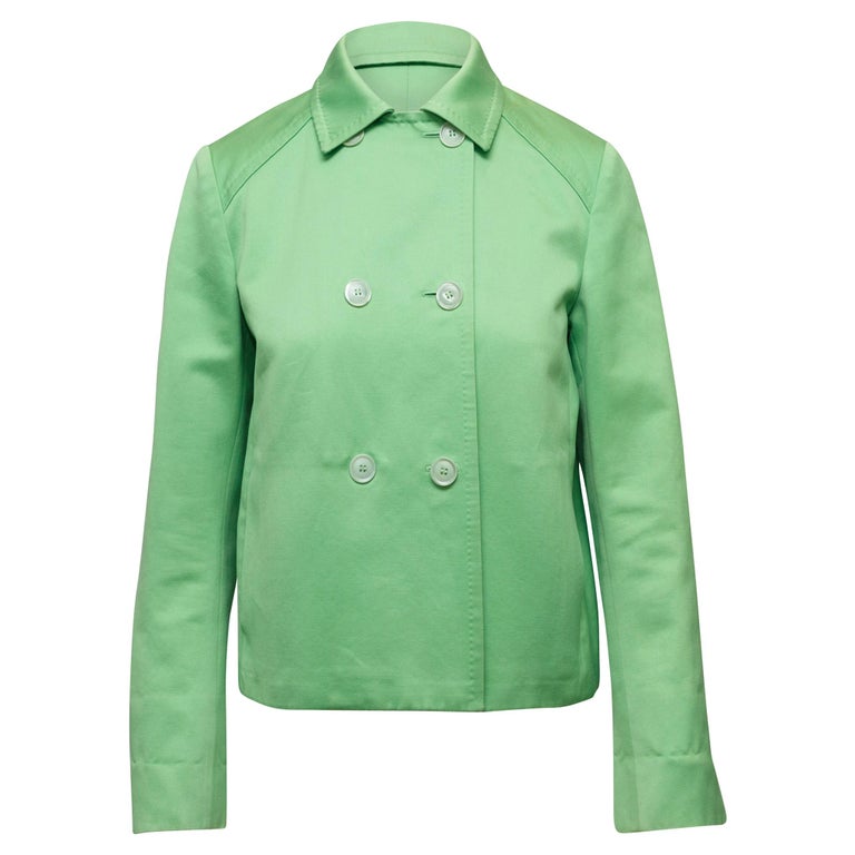 Max Mara Green Double-Breasted Jacket For Sale at 1stDibs