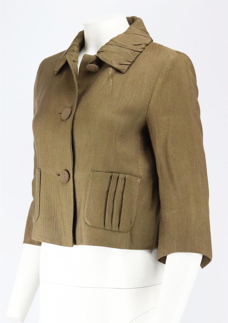 Max Mara Linen Blend Jacket IT 40 UK 8 For Sale at 1stDibs