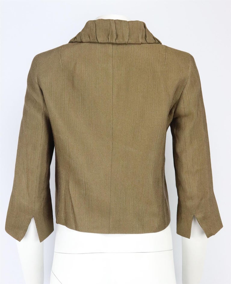 Max Mara Linen Blend Jacket IT 40 UK 8 For Sale at 1stDibs