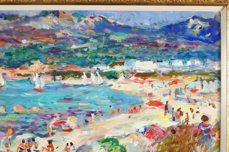 Max Michel Agostini - Sur la Plage - Post Impressionist Sea Landscape ...