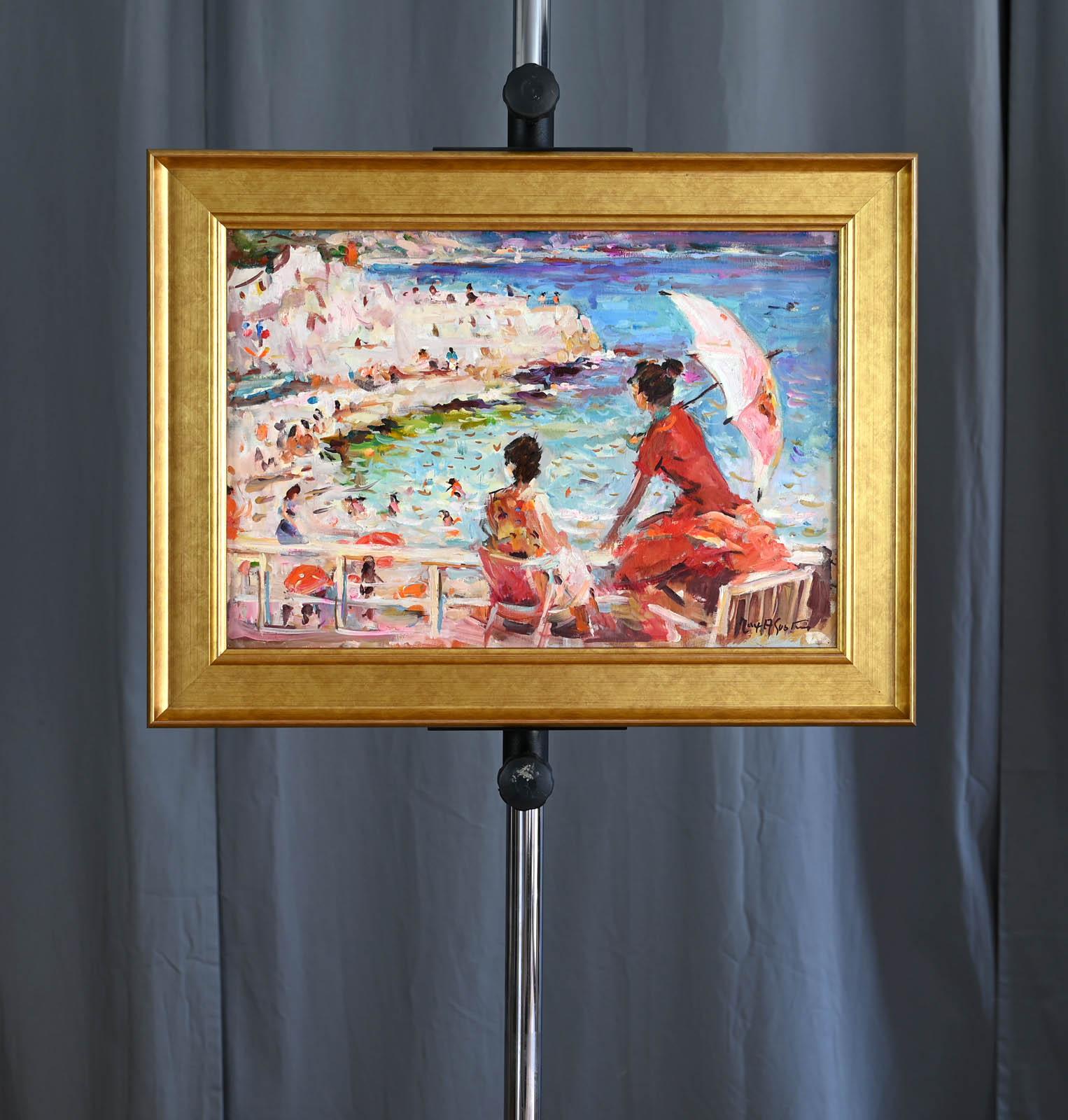 Max Michel Agostini - Sur la terrasse à Cassis For Sale at 1stDibs