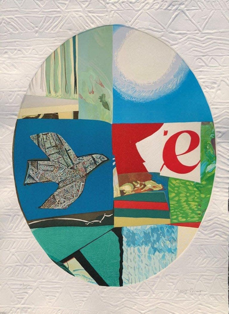 Max Papart - Abstract Oval Composition with Birds and Other Images For ...