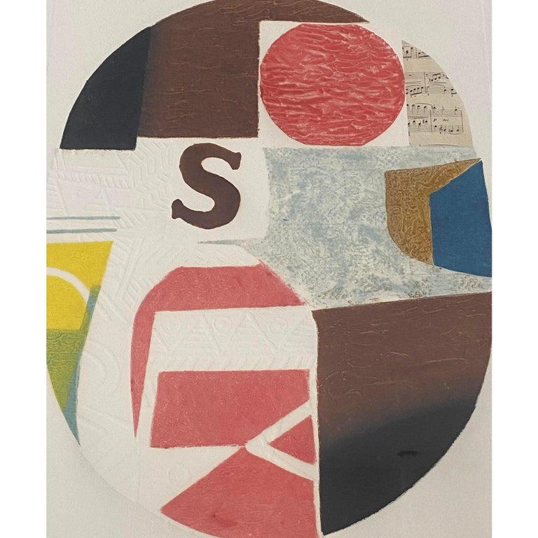 Max Papart - Max Papart (1911 - 1994) Carborundum and Collage c.1970 ...