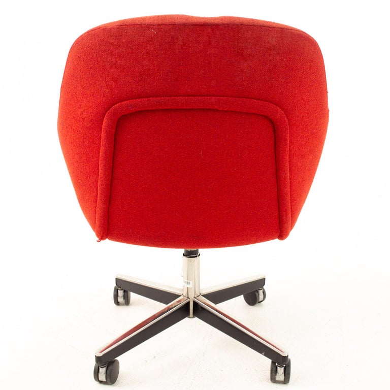 Max Pearson for Knoll Mid Century Red Upholstered Office Desk Chair at ...
