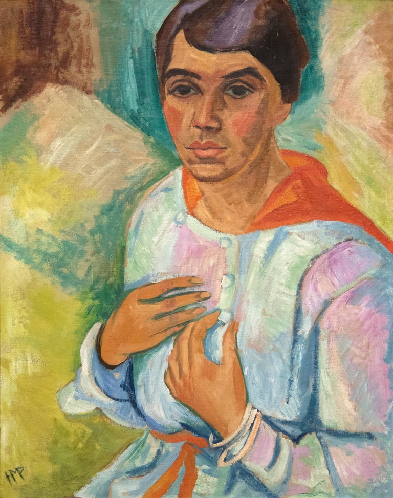 Max Pechstein - Damenbildnis (Charlotte Pechstein) (Portrait of a Lady ...