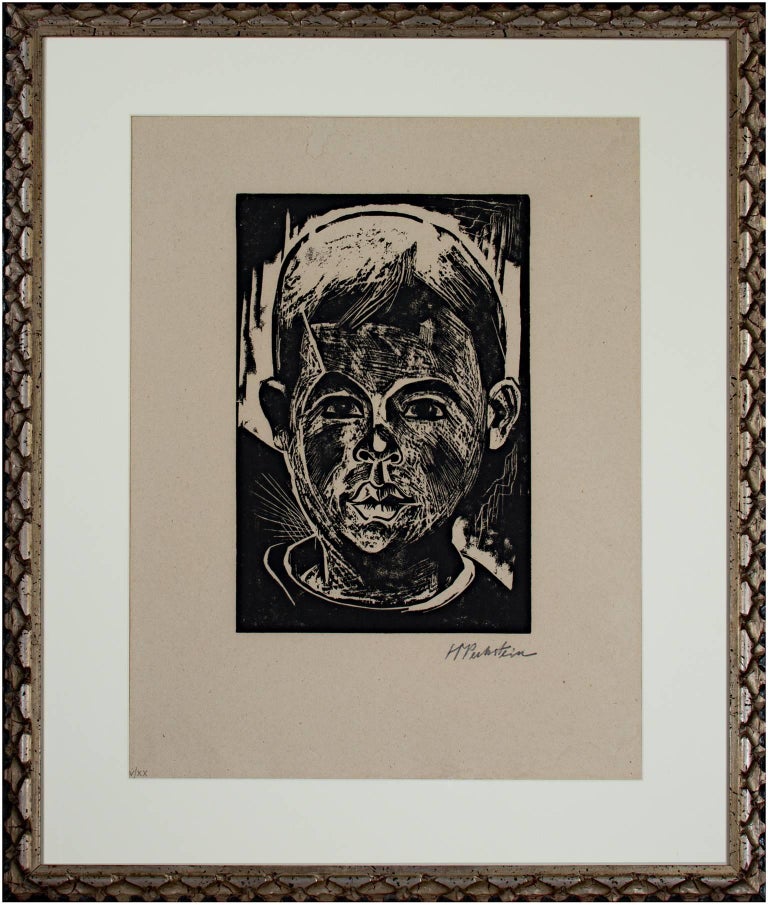 Max Pechstein - "Head of a Boy/Kopf des Jungen," Original Woodcut ...