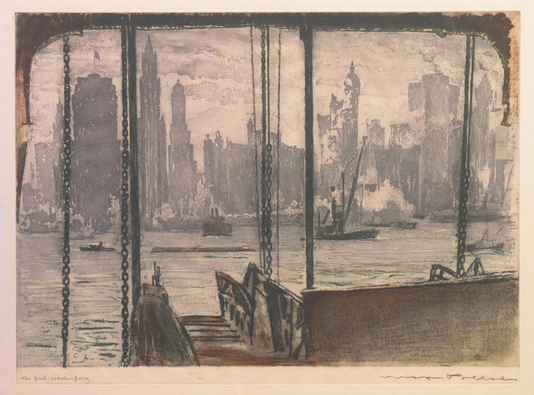 Max Pollak - 'New York, the Hoboken Ferry', Vienna, Chicago and ...