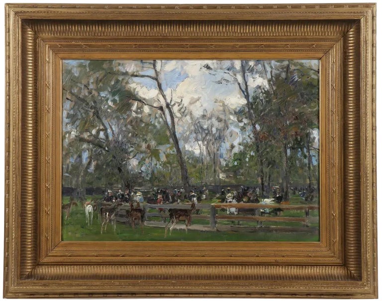 Max Rudolf Schramm-Zittau - "Sunday in the Royal Deer Park in Munich ...