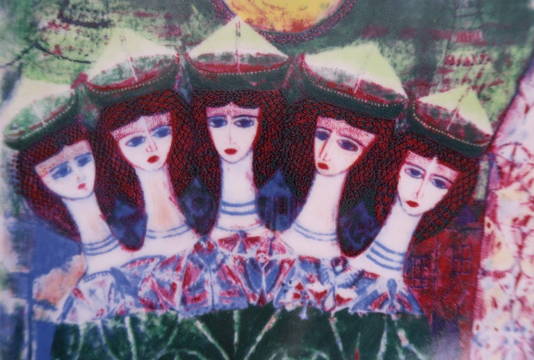 Max Svanberg Decorative Modern Tile Wall Platter for Rörstrand, 1970s ...