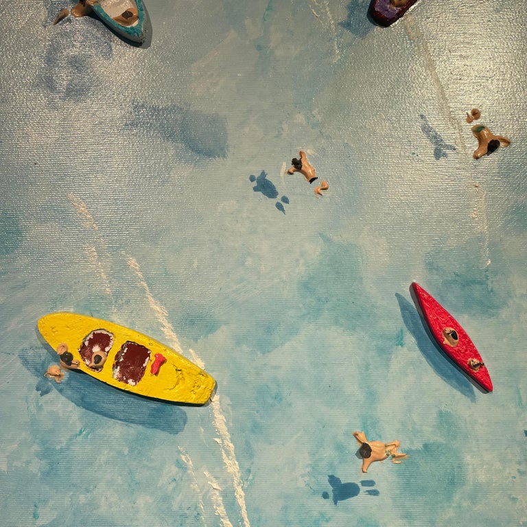 Max Todd - ''Boating Around'' Contemporary 3D Colourful painting of ...
