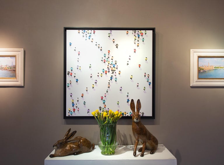 Max Todd - 'Evening Crowd' Contemporary Colourful 3D painting of ...