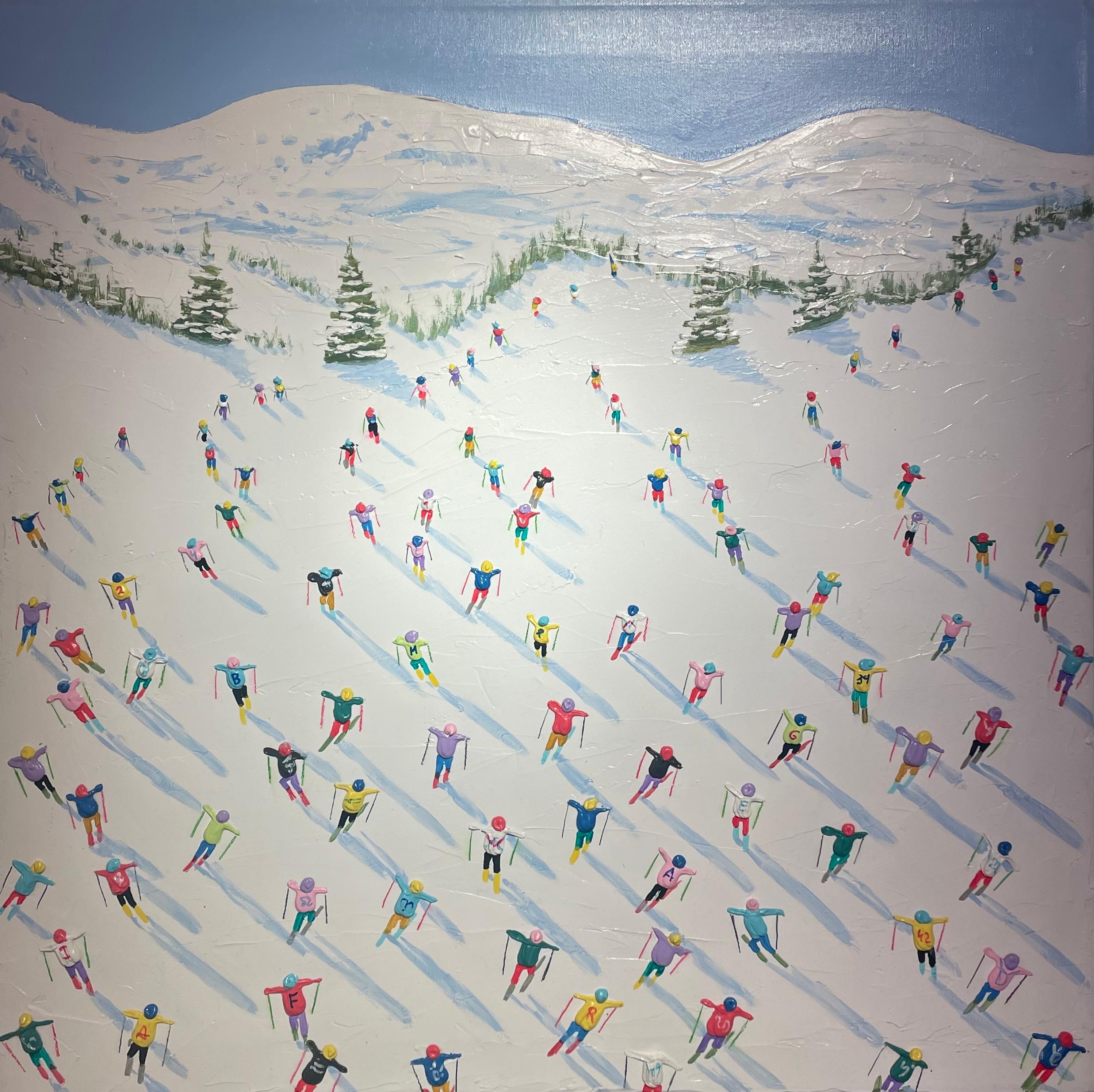 Max Todd - Contemporary Beach Scene, Bright and Colourful Landscape ...