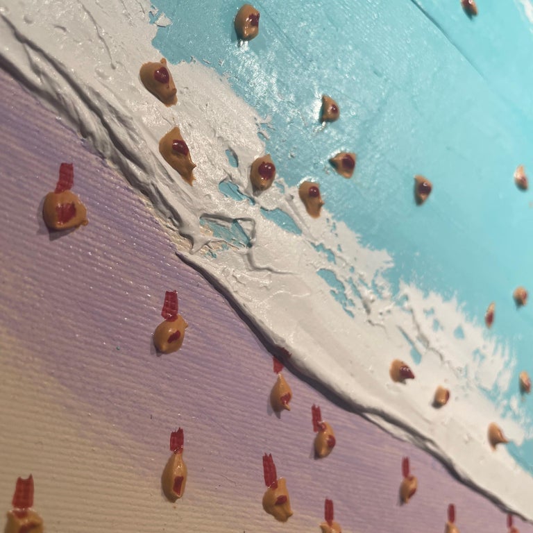 Max Todd - 'Jolly Holiday' Contemporary 3D Painting of beach goers ...