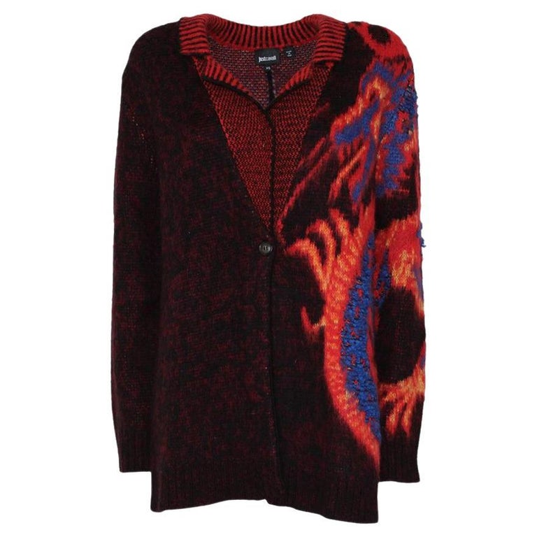 Roberto Cavalli Maxi cardigan size 44 For Sale at 1stDibs