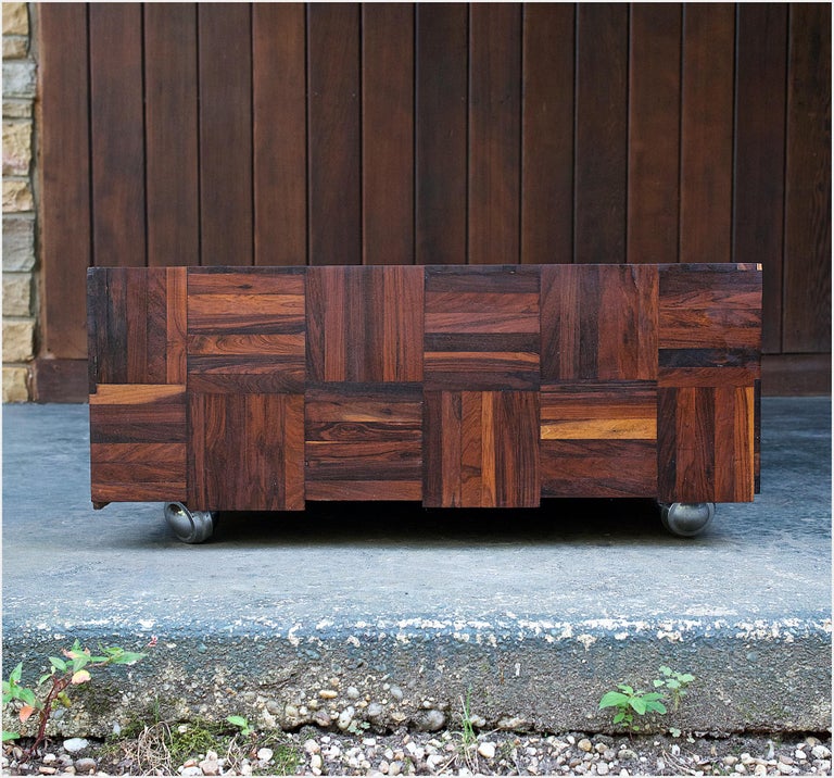 Maximalist Rosewood Fingerblock Parquet Stage, Monumental Platform ...