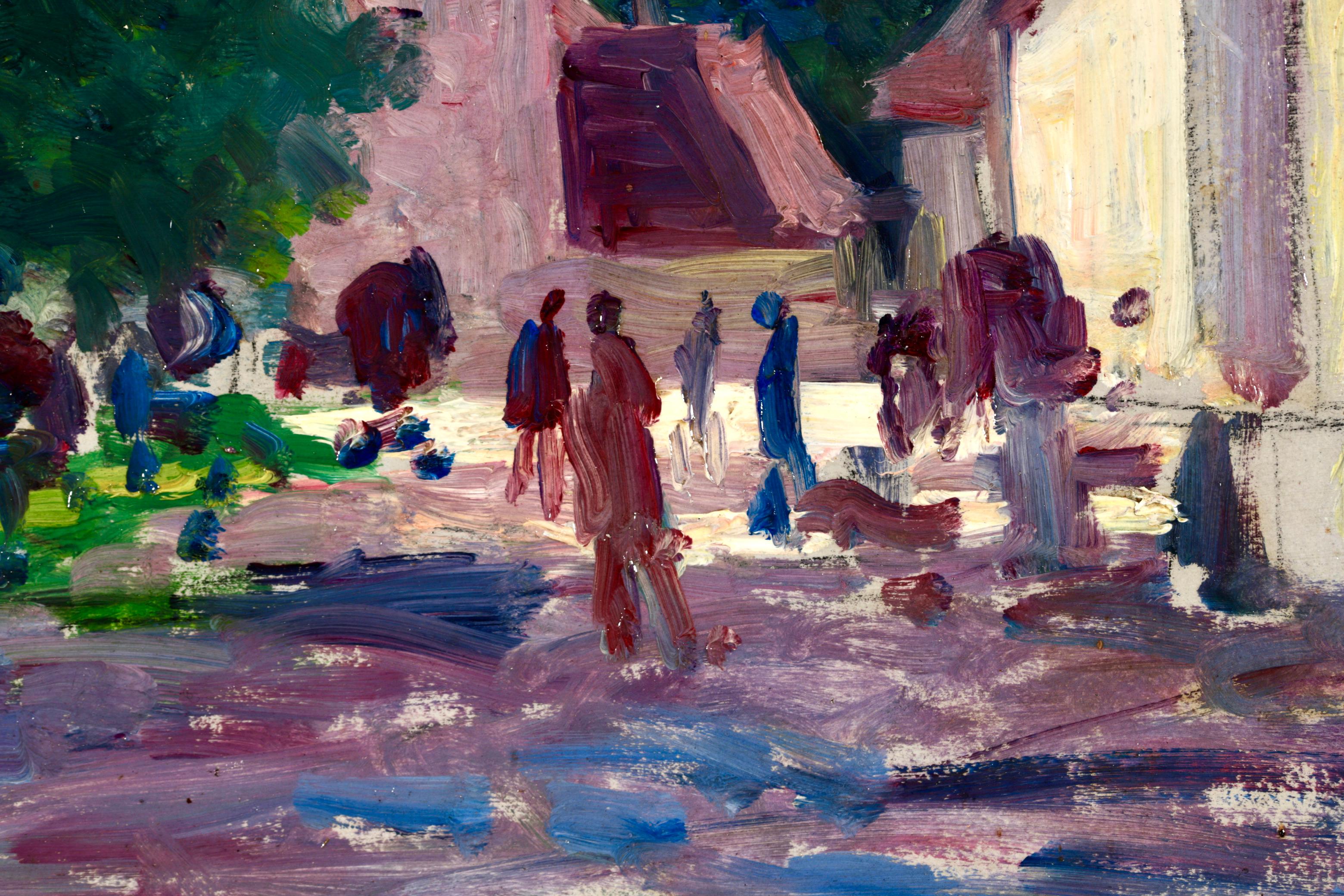 Maximilien Luce - Le Marche du Gisors - Impressionist Landscape Oil ...