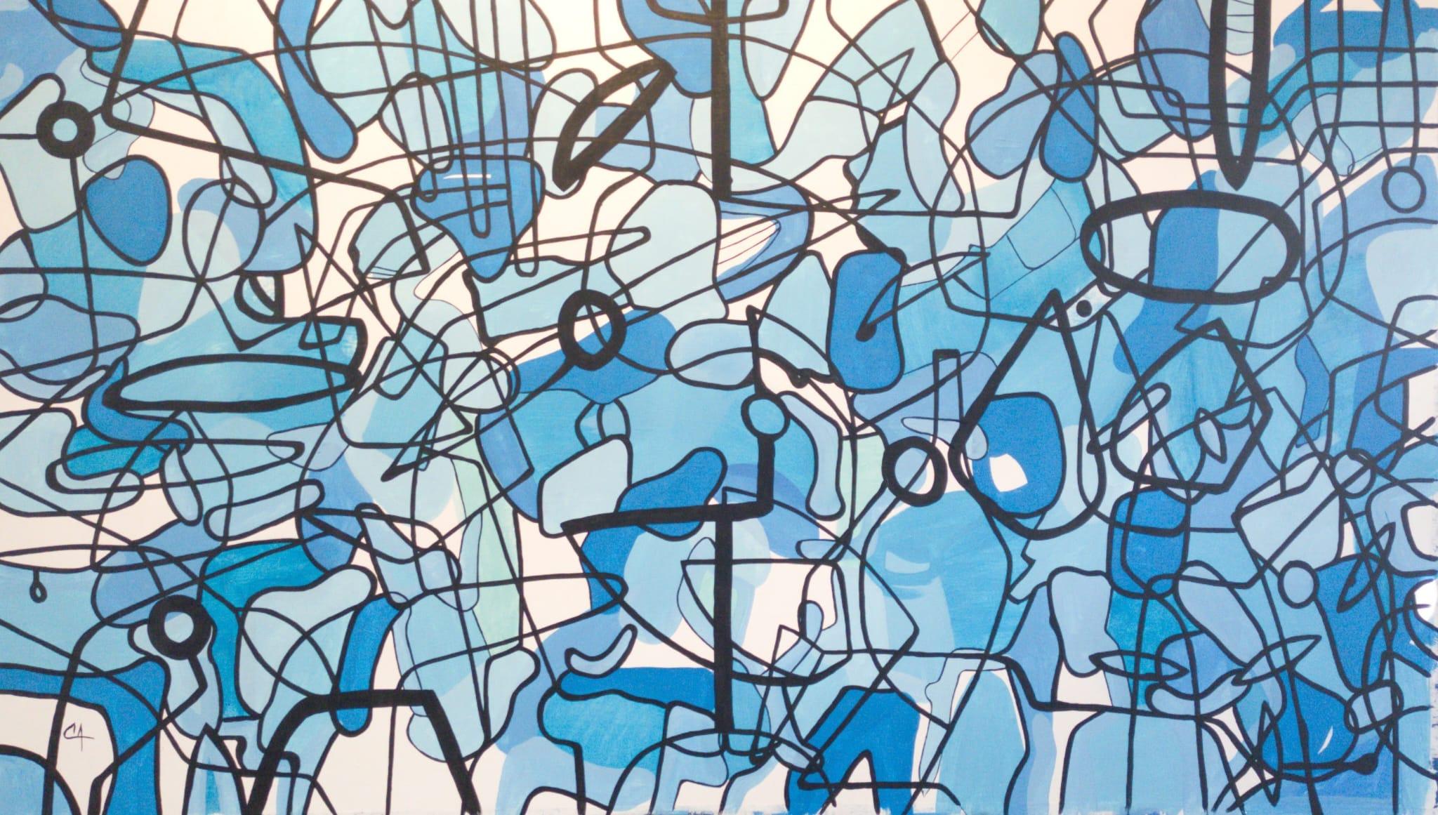 Maximo Caminero - Oil on Canvas by Maximo Caminero Titled: "Caos and ...