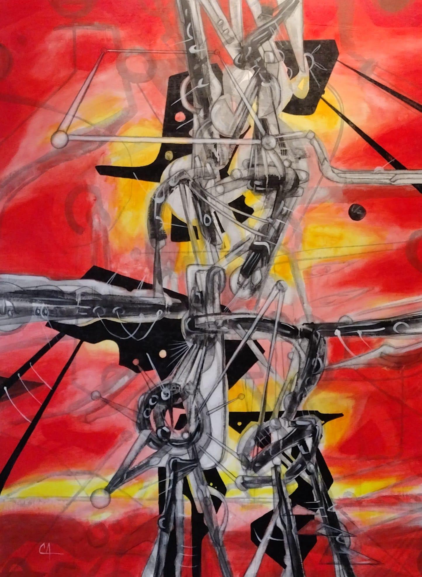 Maximo Caminero - Oil on Canvas by Maximo Caminero Titled: ”hombre y ...