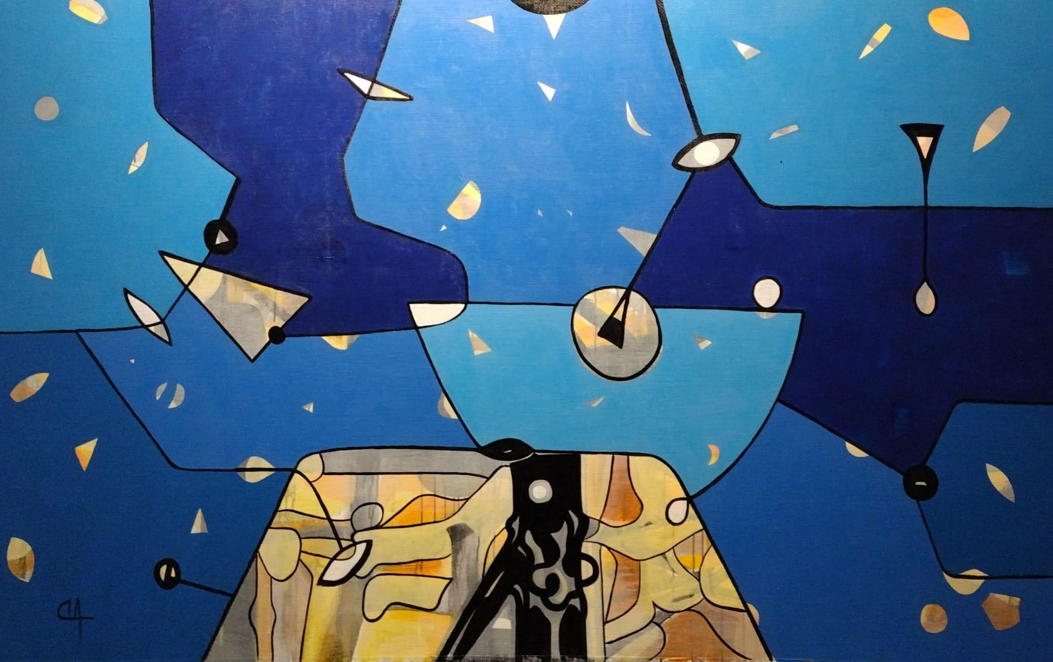 Maximo Caminero - Oil on Canvas by Maximo Caminero Titled: "Interactive ...