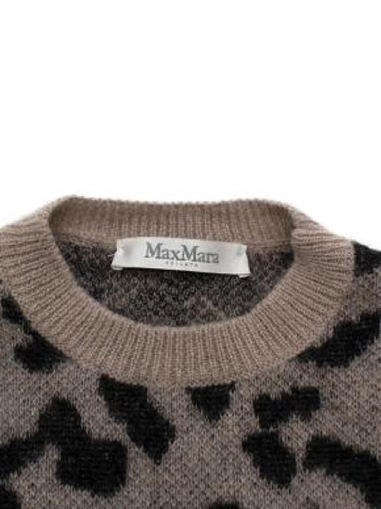 MaxMara Leopard Print Cashmere Blend Jumper For Sale at 1stDibs