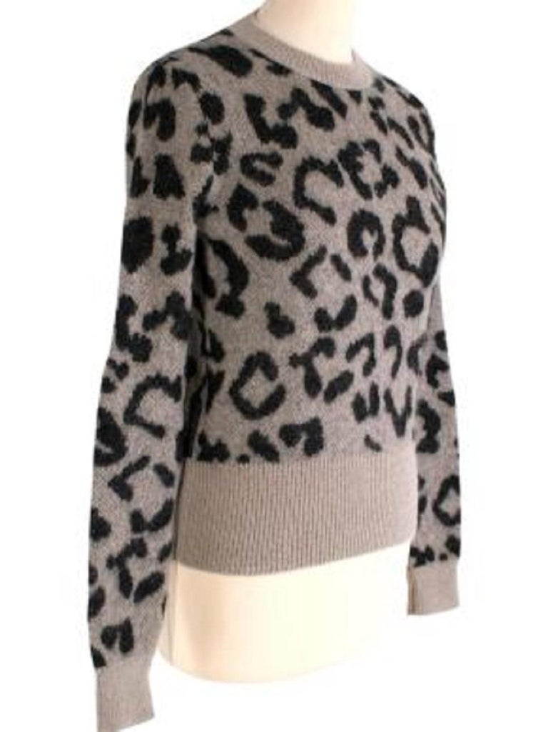MaxMara Leopard Print Cashmere Blend Jumper For Sale at 1stDibs
