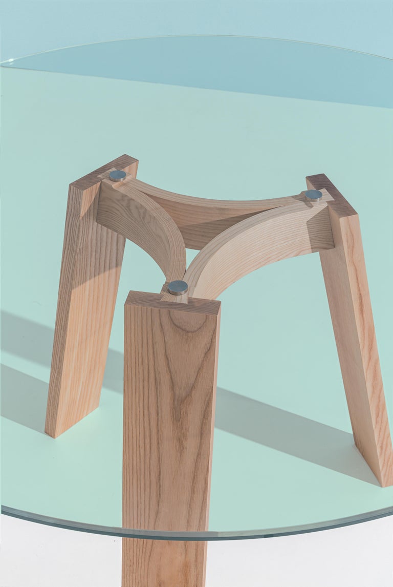 Maya Dining Table, Natural Ash and Liquid Glass by Lars Beller Fjetland ...