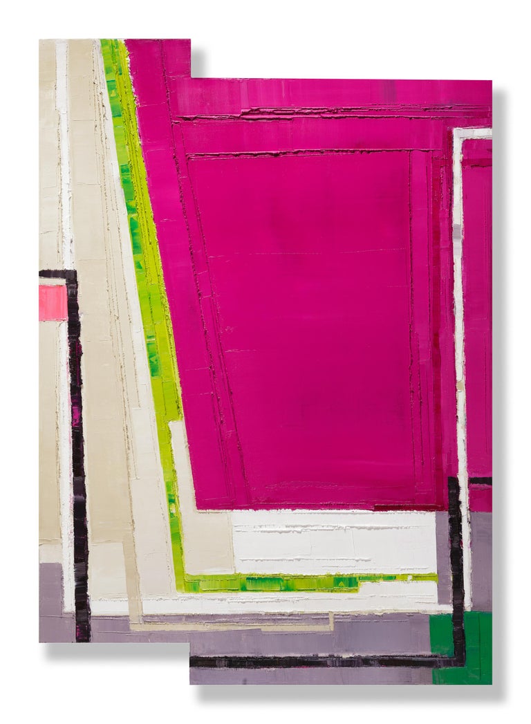 Maya Kabat - Maya Kabat, Super Spatial 16, Oil on Canvas on Panel, 2020 ...