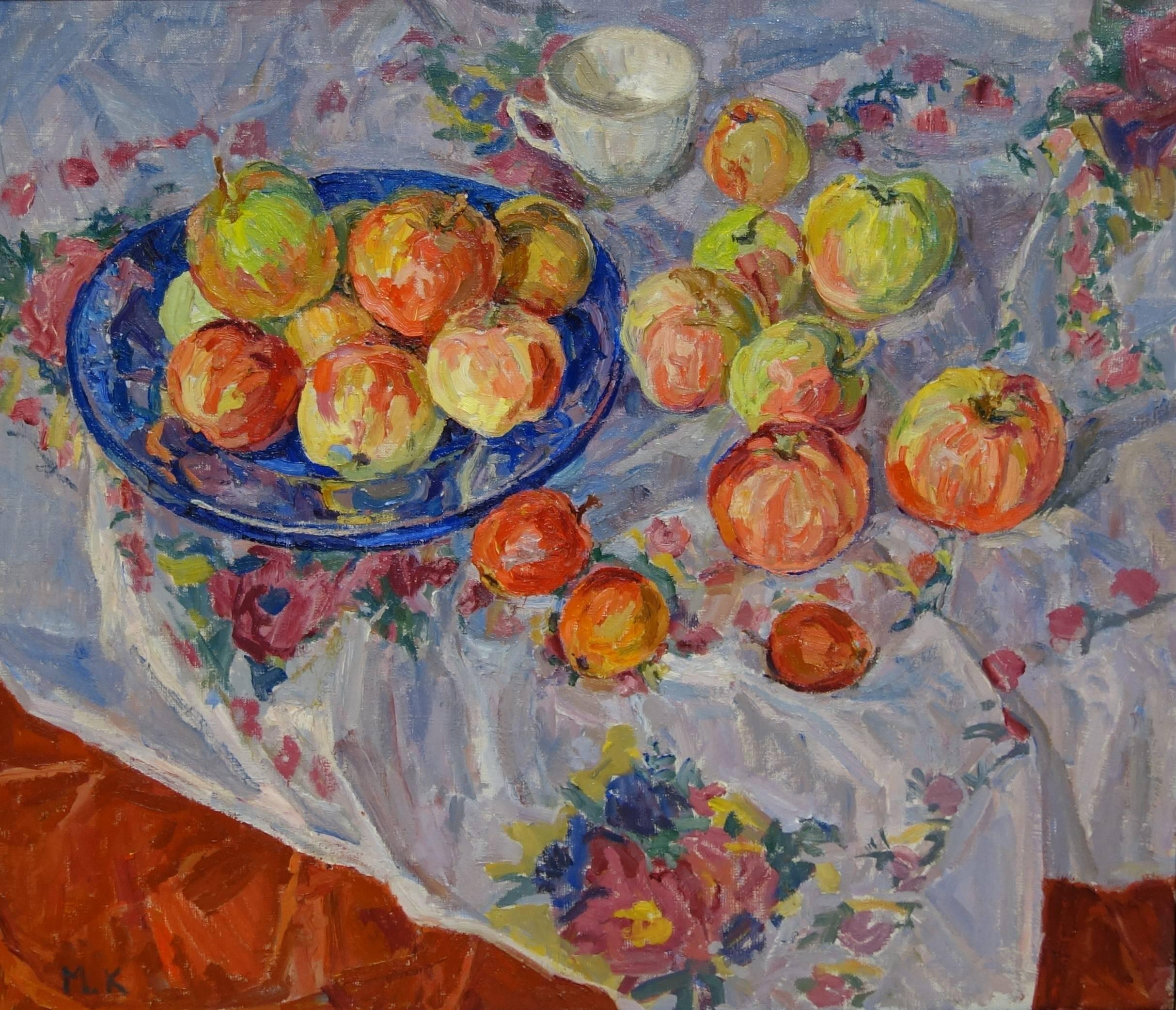 Maya KOPITZEVA - Still life with lemon and oranges - oil, cm. 50 x 47 ...