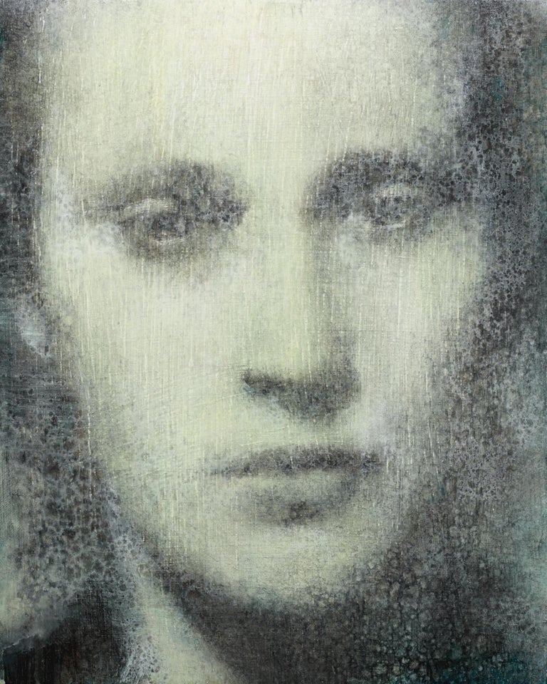 Maya Kulenovic - Interlude no. 8 Oil Painting on Panel Face Portrait In ...