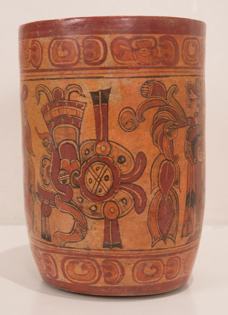 Mayan Cylinder Vessel For Sale at 1stDibs