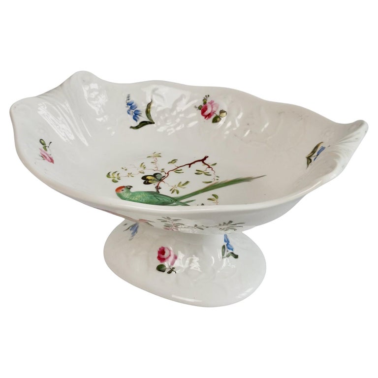 Mayer and Newbold Porcelain Comport, White with Exotic Birds, Regency ...