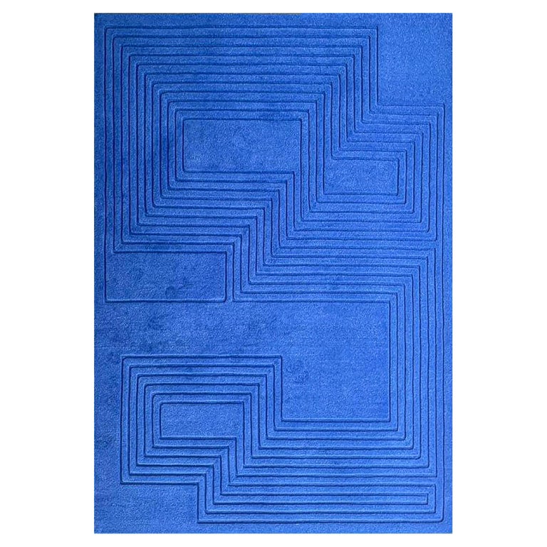 Maze Relief Rug (Blue), JT Pfeiffer, Represented by Tuleste Factory For ...