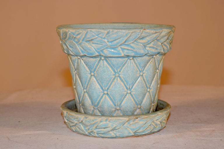 McCoy 1949 Turquoise Flower Pot at 1stDibs | mccoy turquoise planter ...