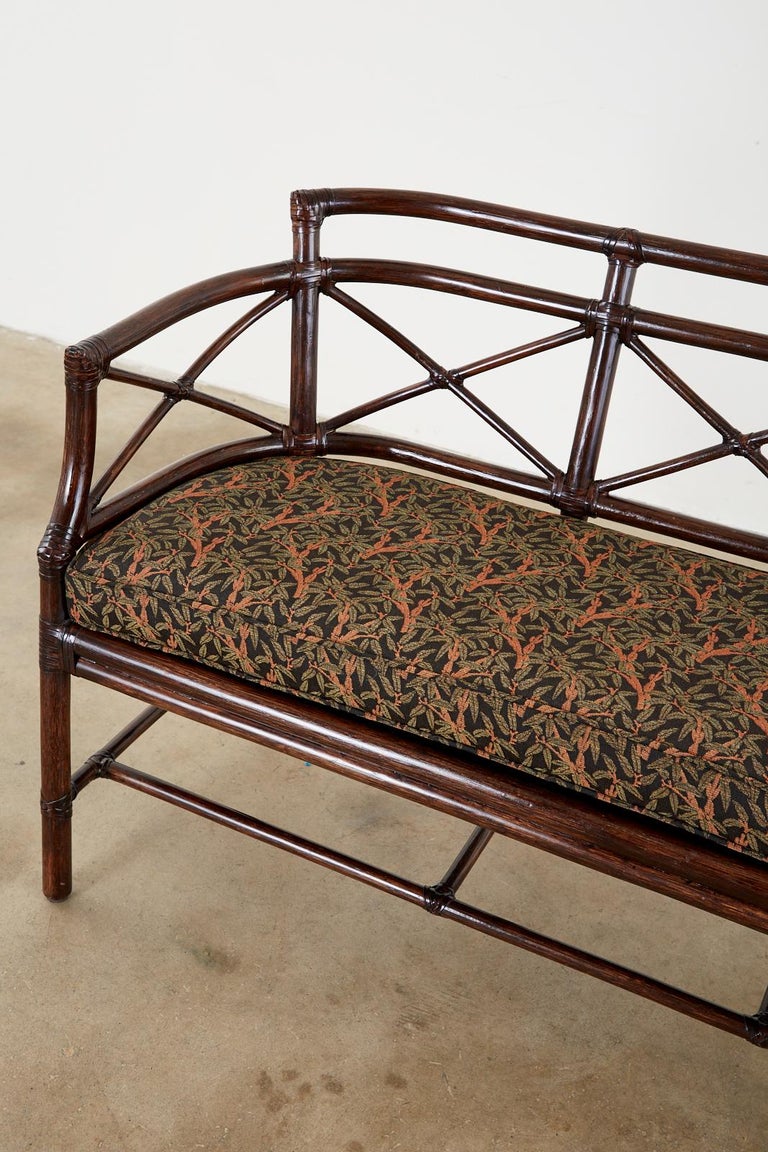 McGuire Bamboo Rattan Organic Modern Gondola Settee Bench For Sale at ...