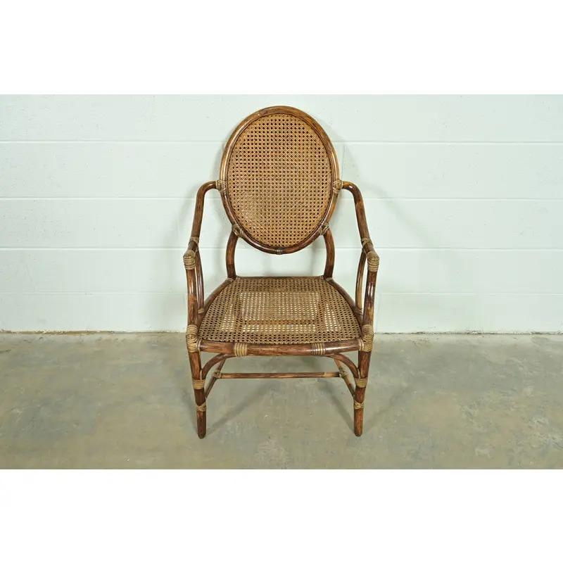 McGuire Hollywood Regency Organic Modern Bamboo and Cane Armchairs ...