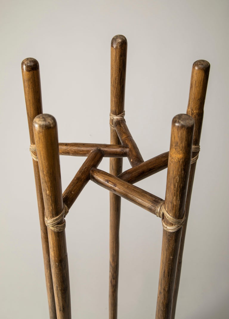 McGuire Modern Rattan Plant Stand For Sale at 1stDibs