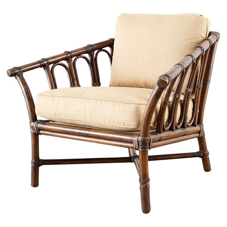 McGuire Organic Modern Bamboo Rattan Lounge Chair at 1stDibs | mcguire ...