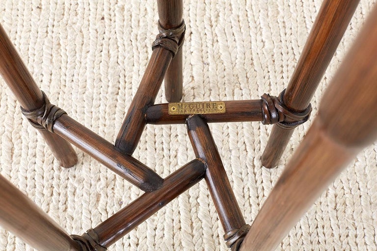 McGuire Organic Modern Bamboo Rattan Plant Stand at 1stDibs