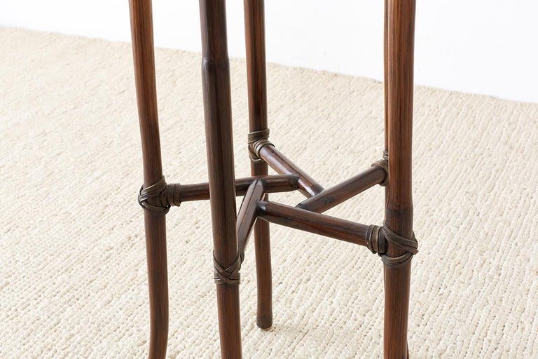 McGuire Organic Modern Bamboo Rattan Plant Stand at 1stDibs