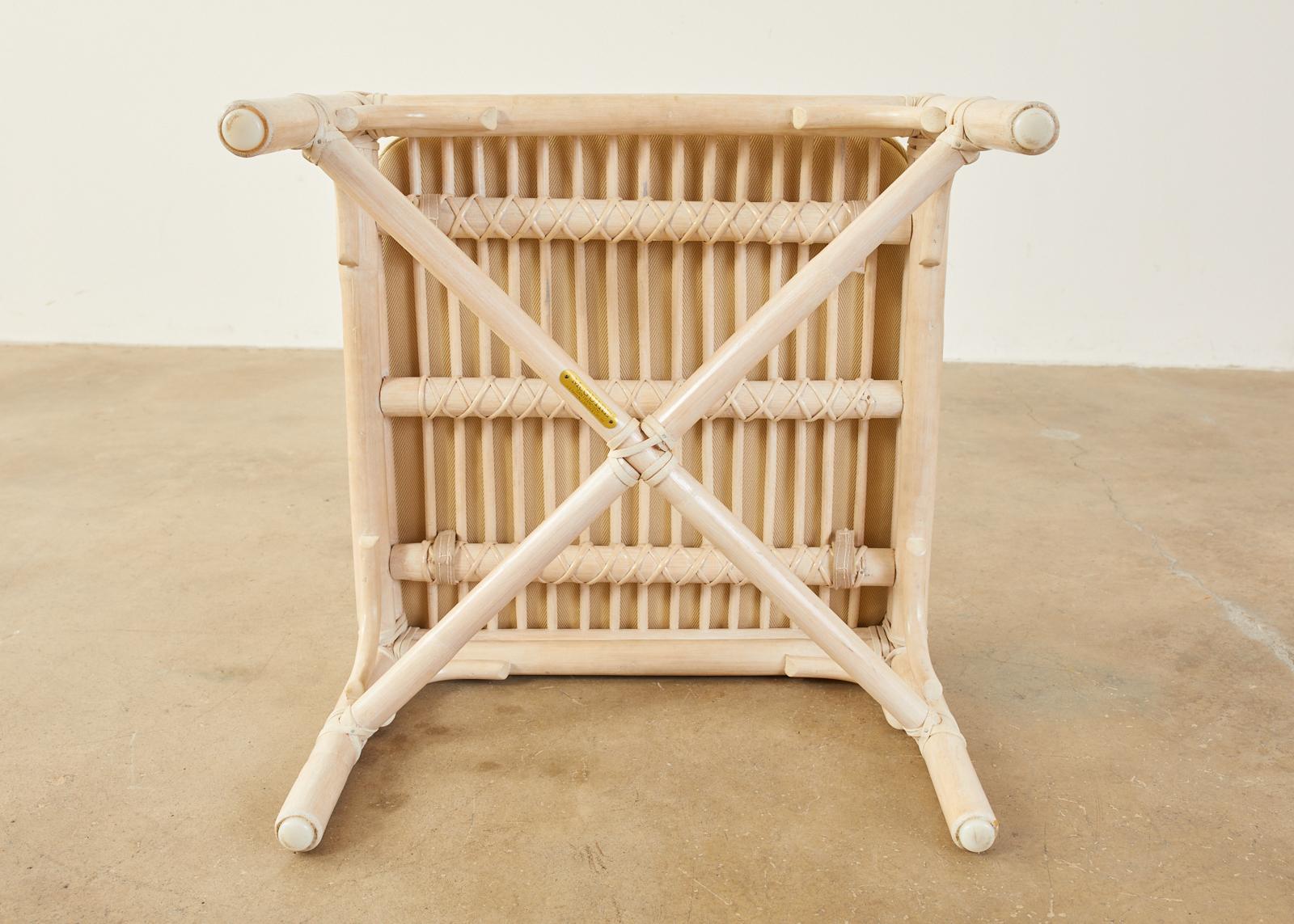 McGuire Organic Modern Cerused Rattan Footstool For Sale at 1stDibs ...