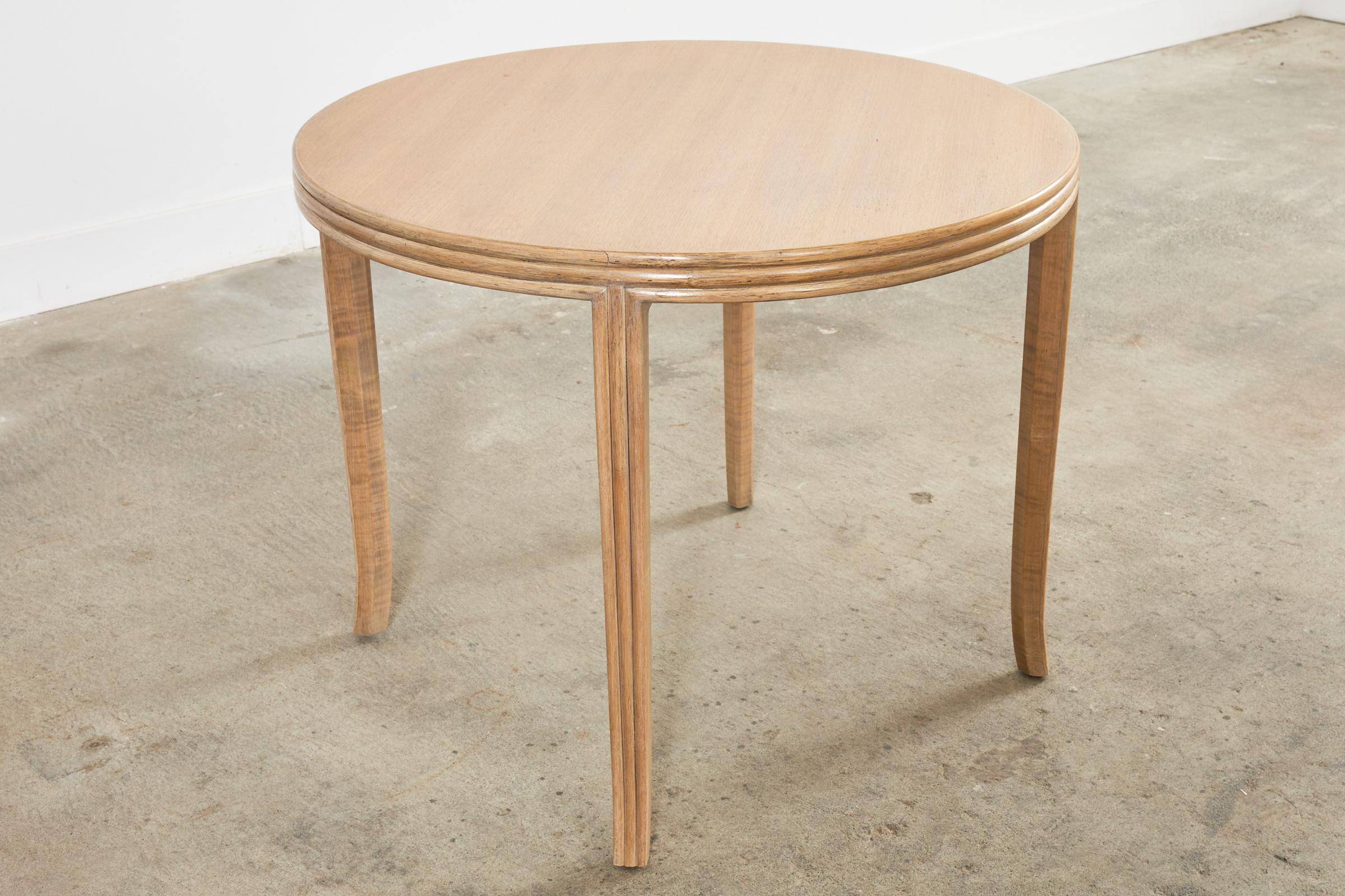 McGuire Organic Modern Cerused Rattan Oak Breakfast Dining Table For ...