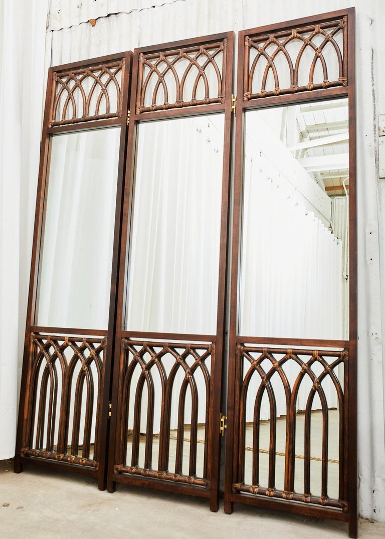 McGuire Organic Modern Rattan Folding Three-Panel Screen For Sale at ...
