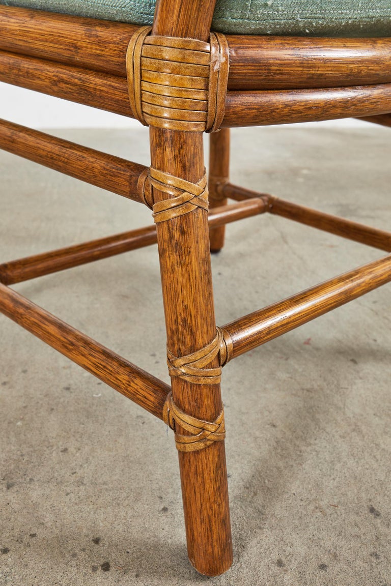 McGuire Organic Modern Rattan Library Armchair For Sale at 1stDibs