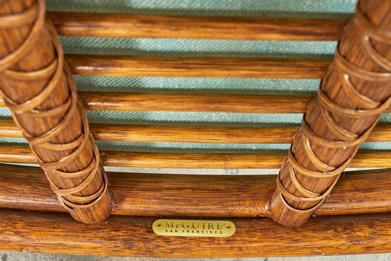 McGuire Organic Modern Rattan Library Armchair For Sale at 1stDibs