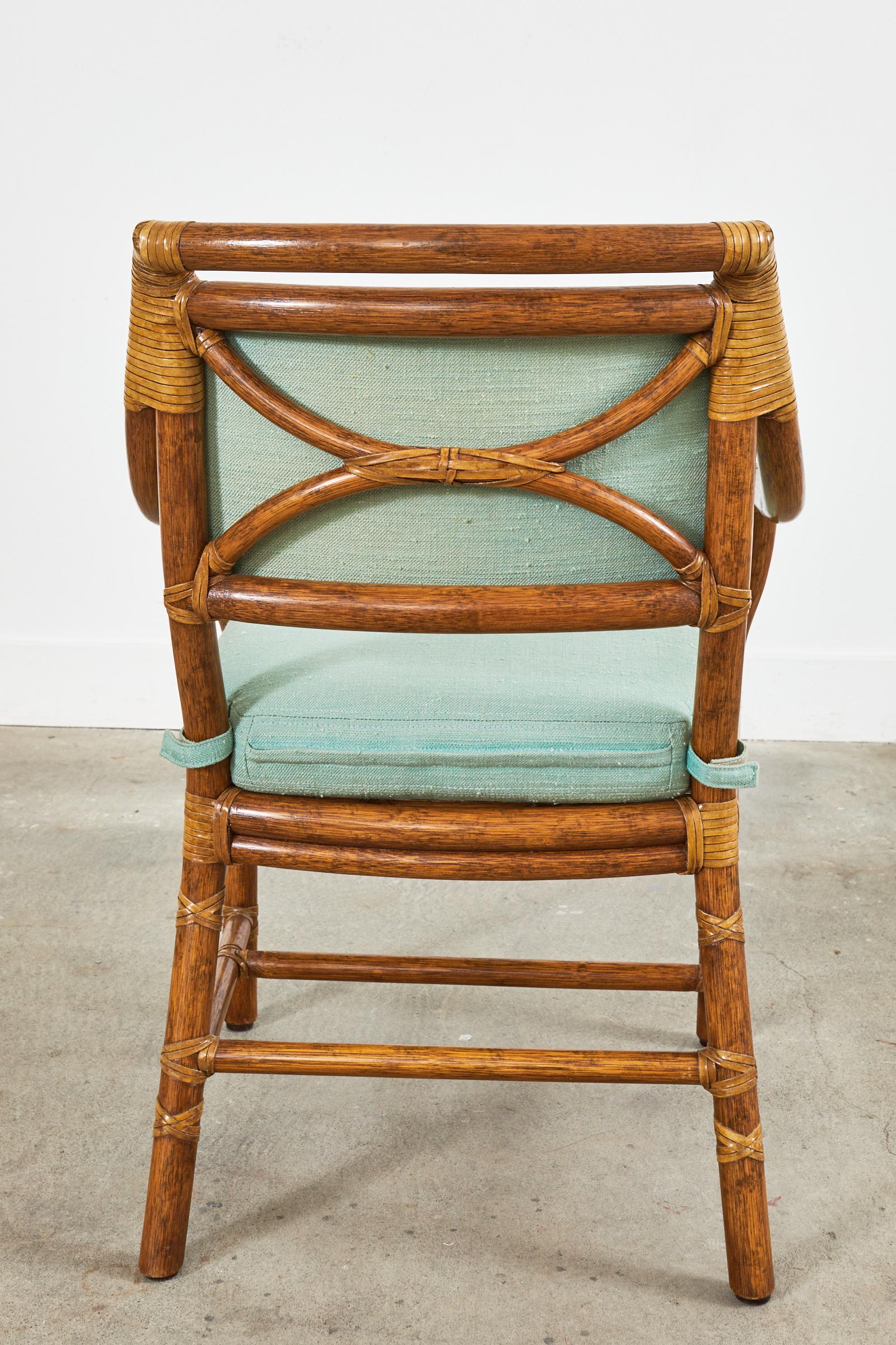 McGuire Organic Modern Rattan Library Armchair For Sale at 1stDibs