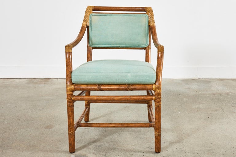 McGuire Organic Modern Rattan Library Armchair For Sale at 1stDibs